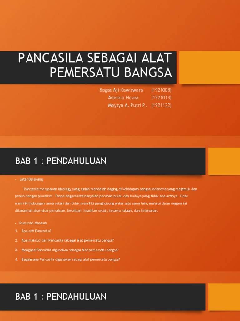 Pancasila Sebagai Alat Pemersatu Bangsa | PDF