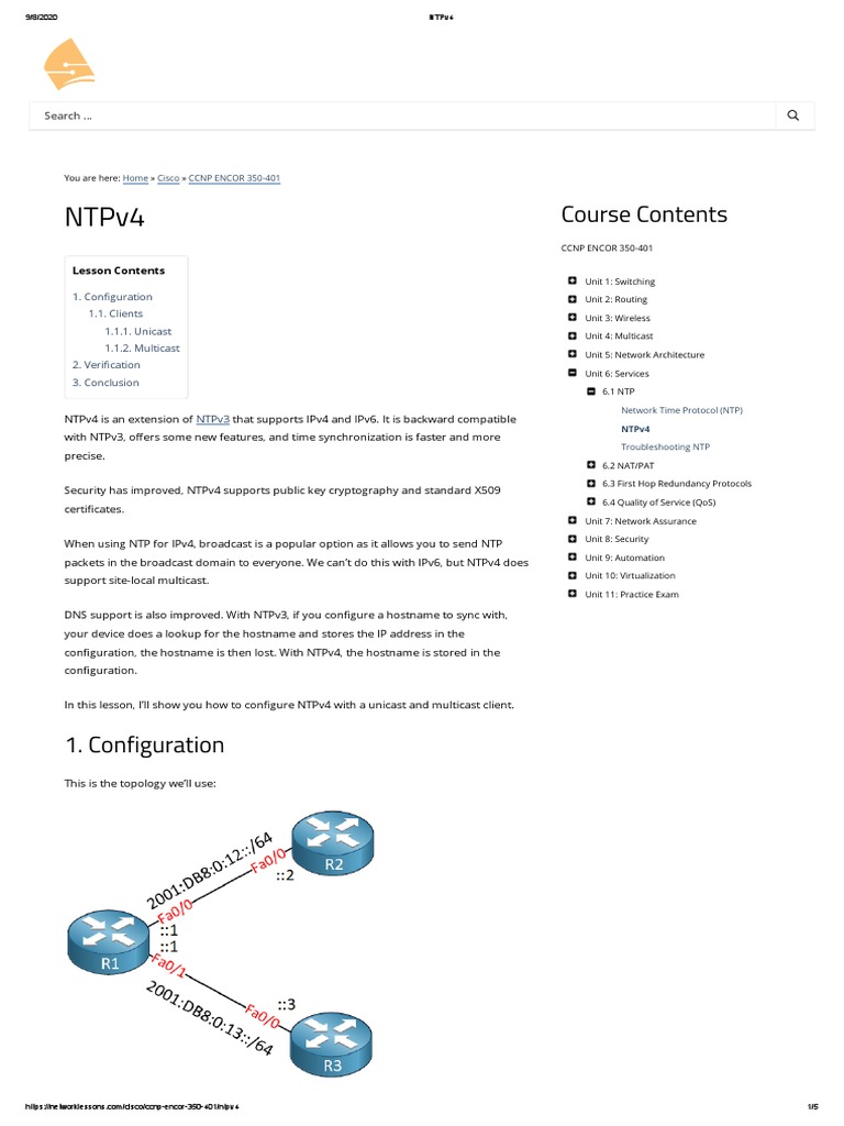 NTPv4 | PDF | I Pv6 | Telecommunications