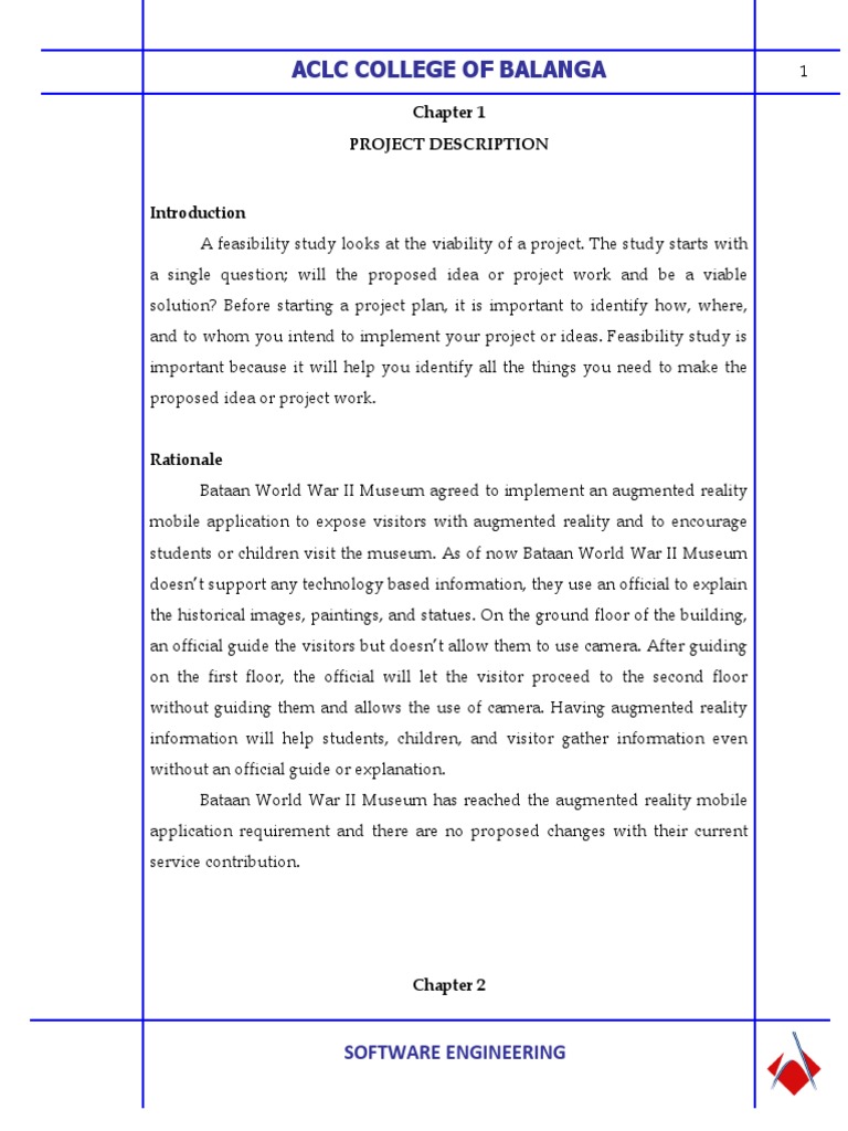 Aclc College of Balanga: Project Description | PDF | Augmented Reality ...