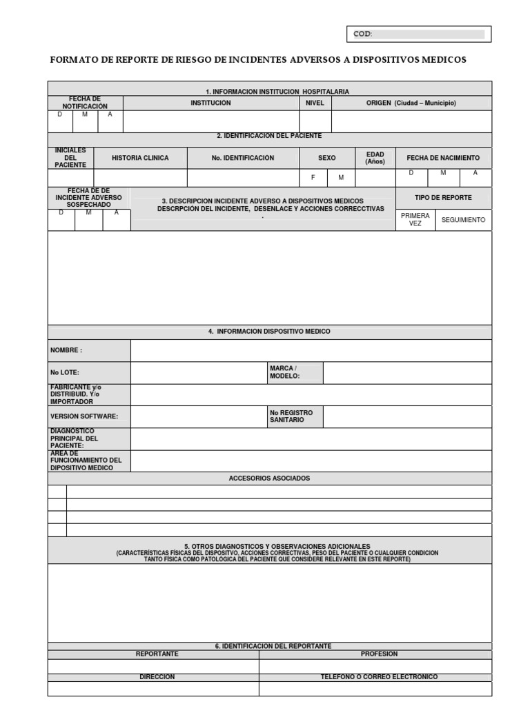 Formato INVIMA | PDF | Historial médico | Cuidado de la salud