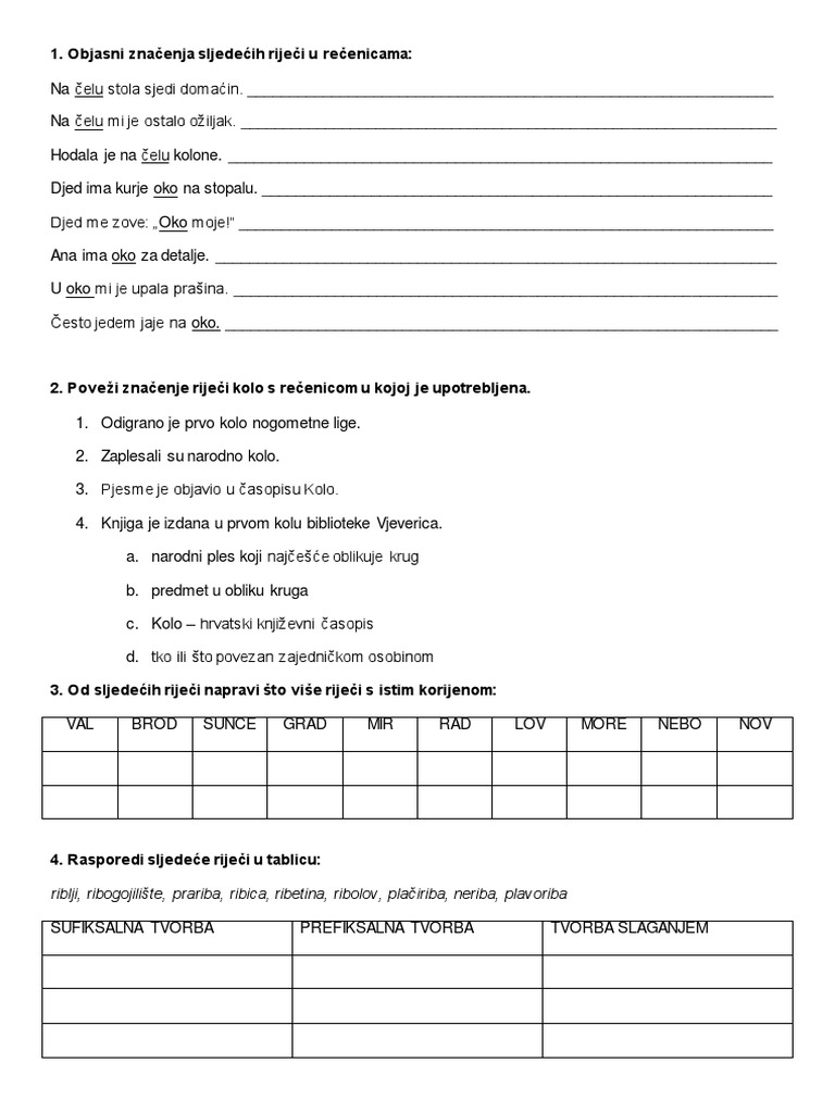 Frazemi Vjezba | PDF