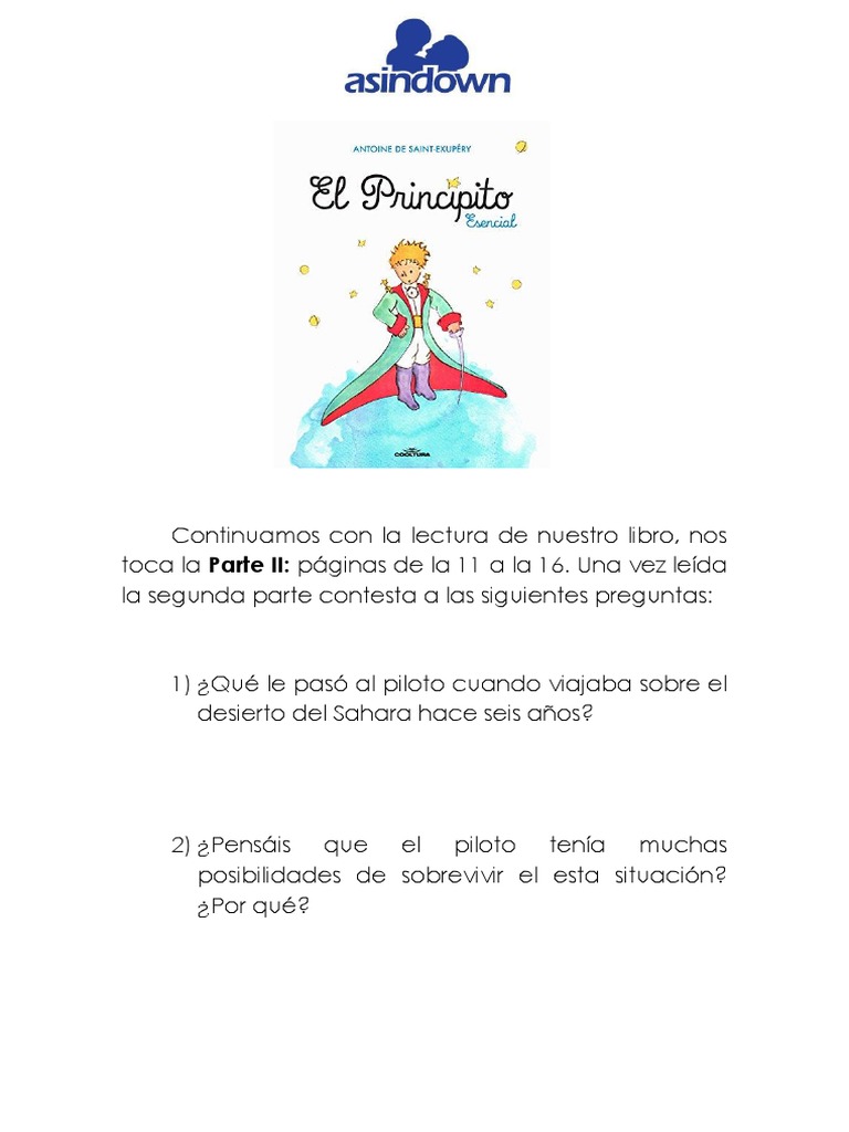 Actividades El Principito PARTE 2 | PDF