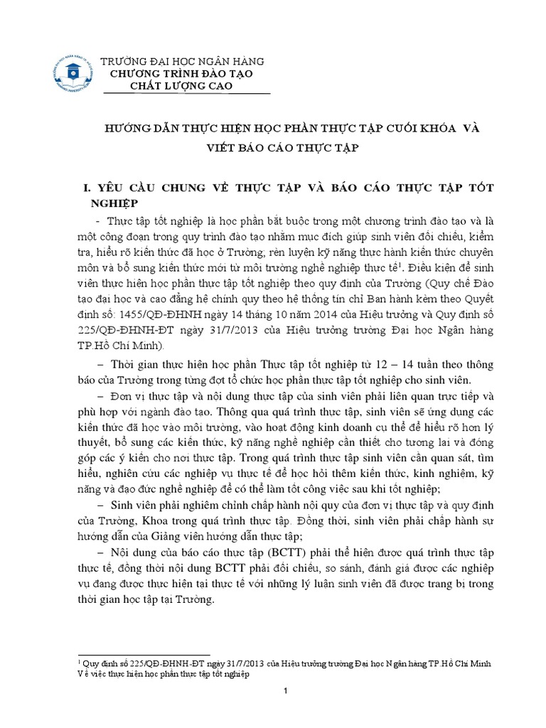 Huong Dan Bao Cao Thuc Tap | PDF