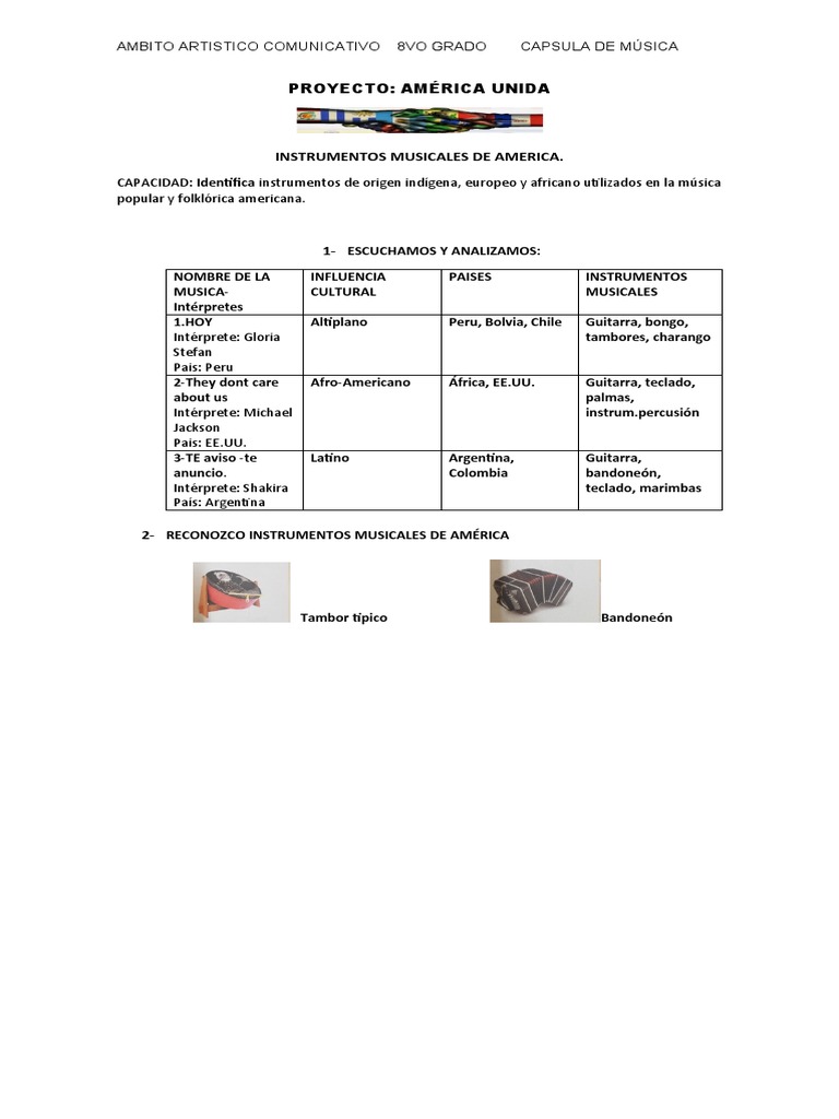Instrumentos Musicales Típicos de Panamá | PDF