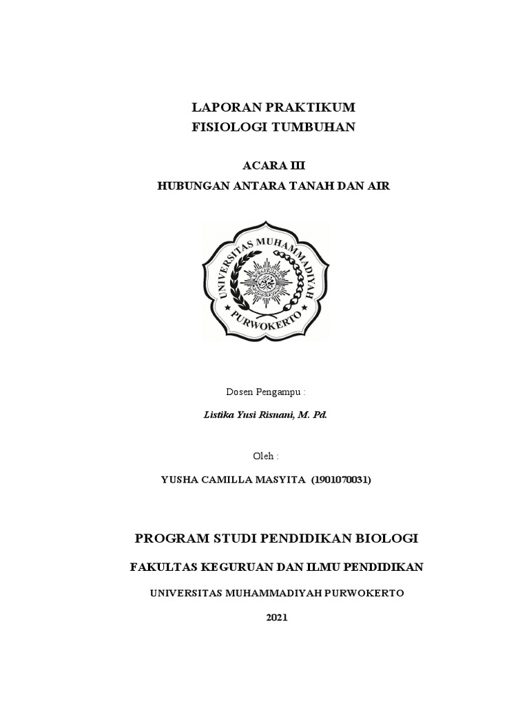 Yusha Camilla Masyita - 03. Hubungan Antara Air Dan Tanah | PDF | Sains & Matematika