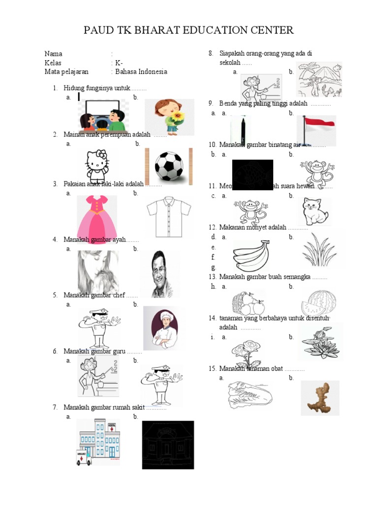 Soal Uas B. Indonesia Kelas Besar | PDF
