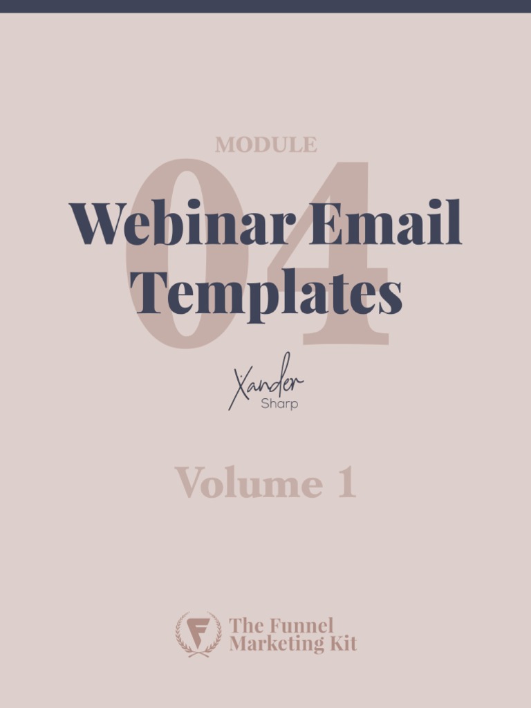 Webinar Email Templates - Volume 1 | PDF