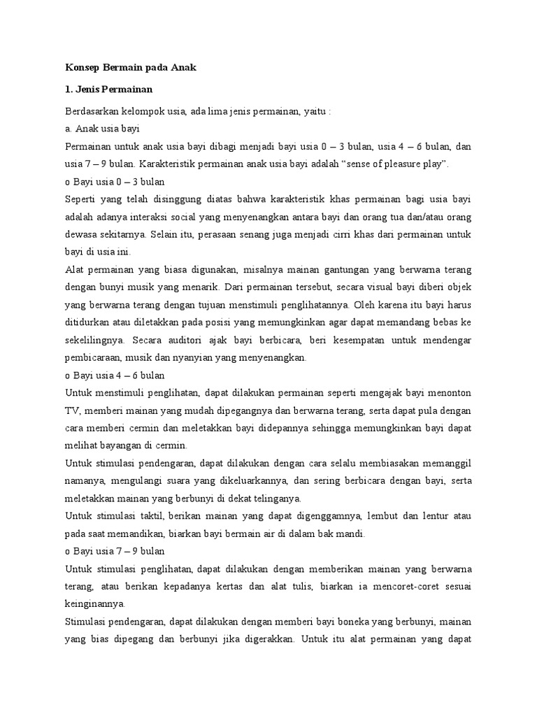 Permainan Terapi untuk Anak di Rumah Sakit | PDF