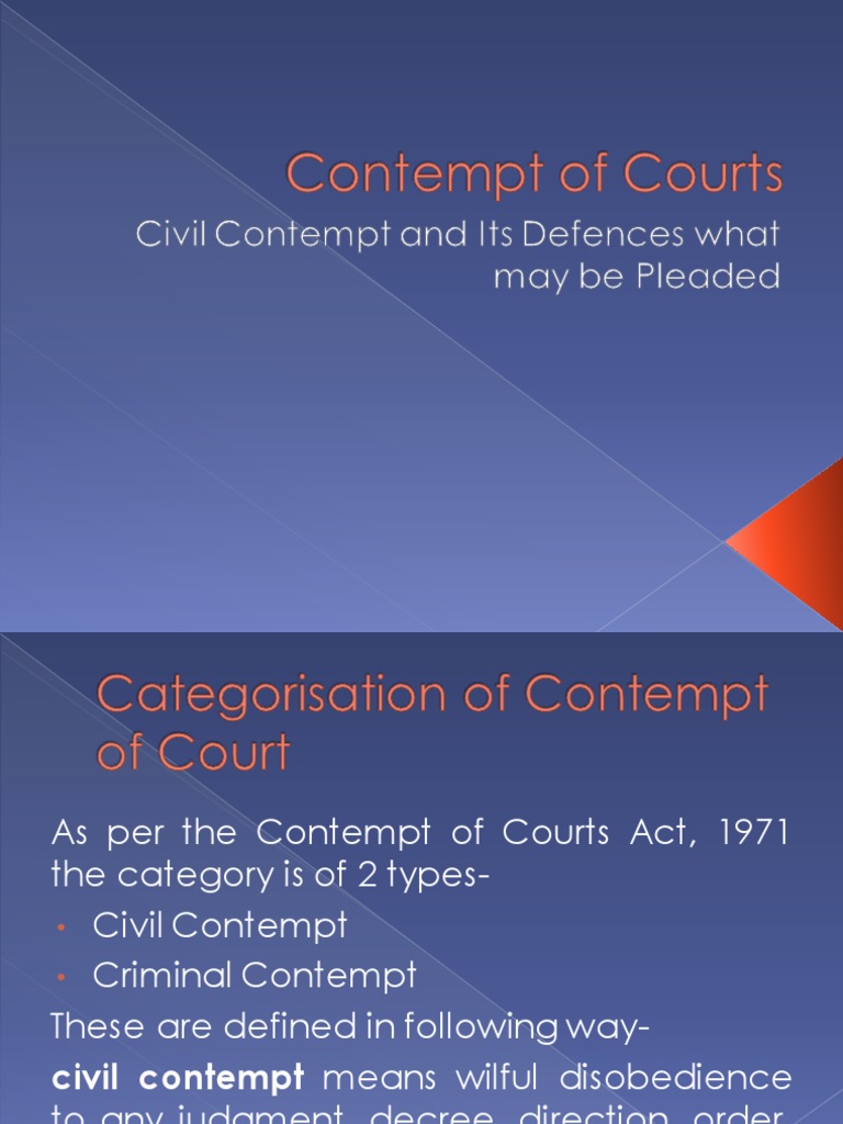 Civil Contempt | PDF | Contempt Of Court | Government Institutions