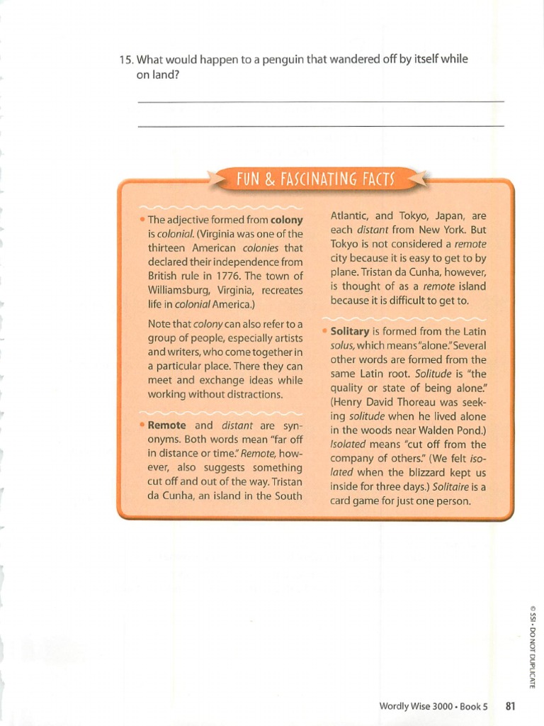 5th Grade Wordly Wise Lesson 8 | PDF