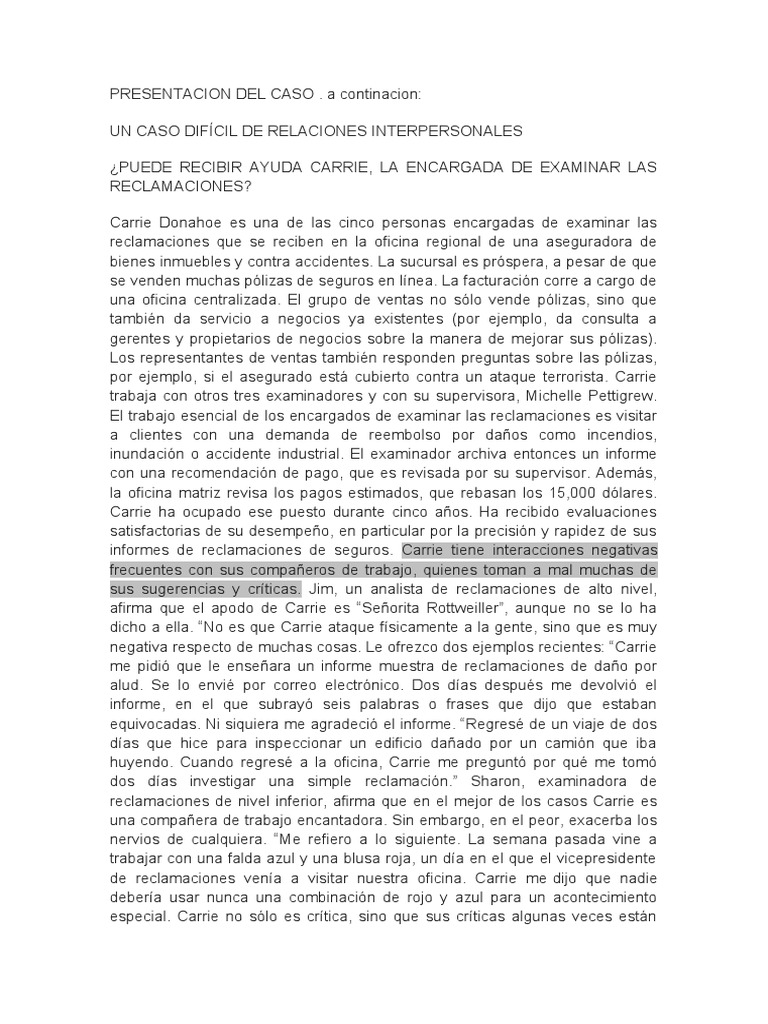 CASO Carrie | PDF