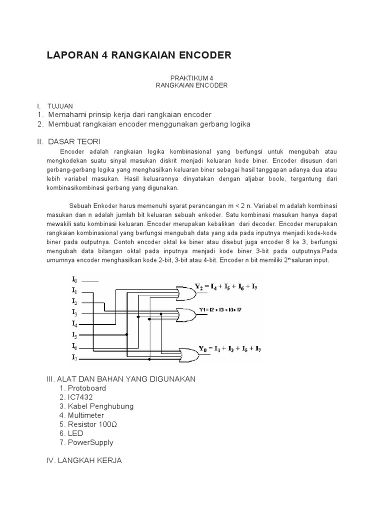 Laporan 4 Rangkaian Encoder | PDF