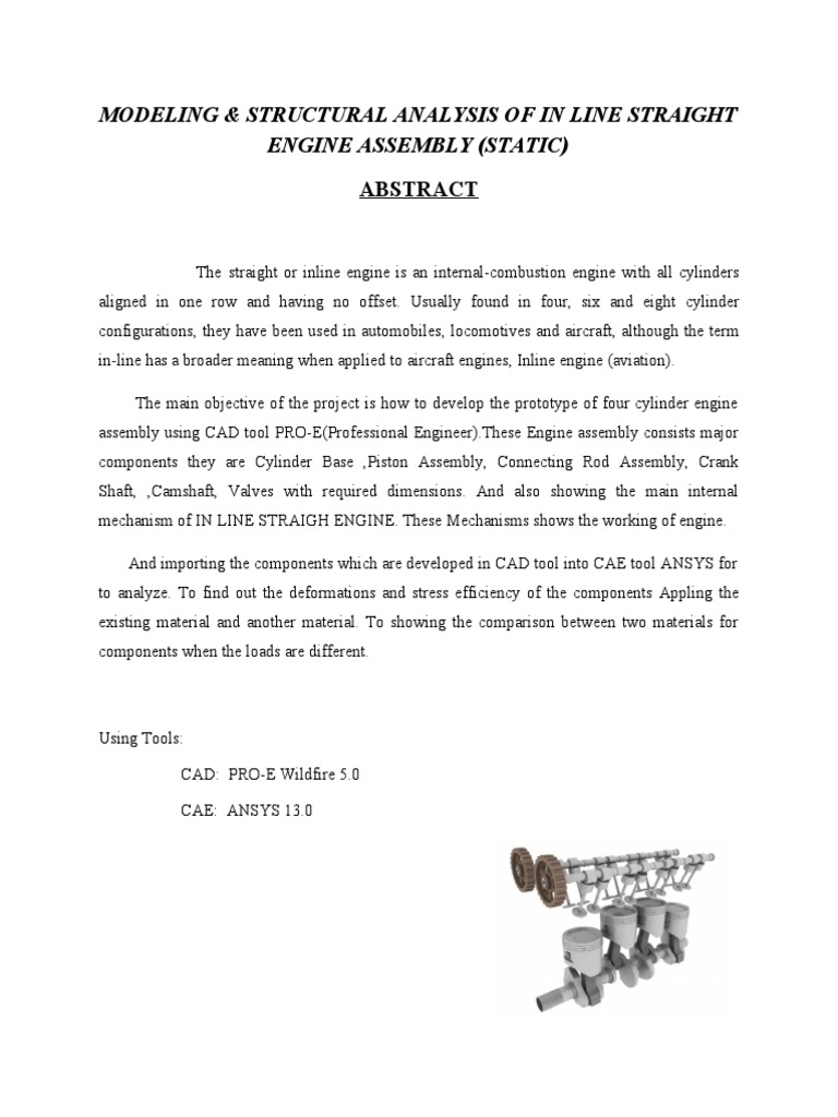3-Modeling and Structural Analysis of in Straight Engine | PDF