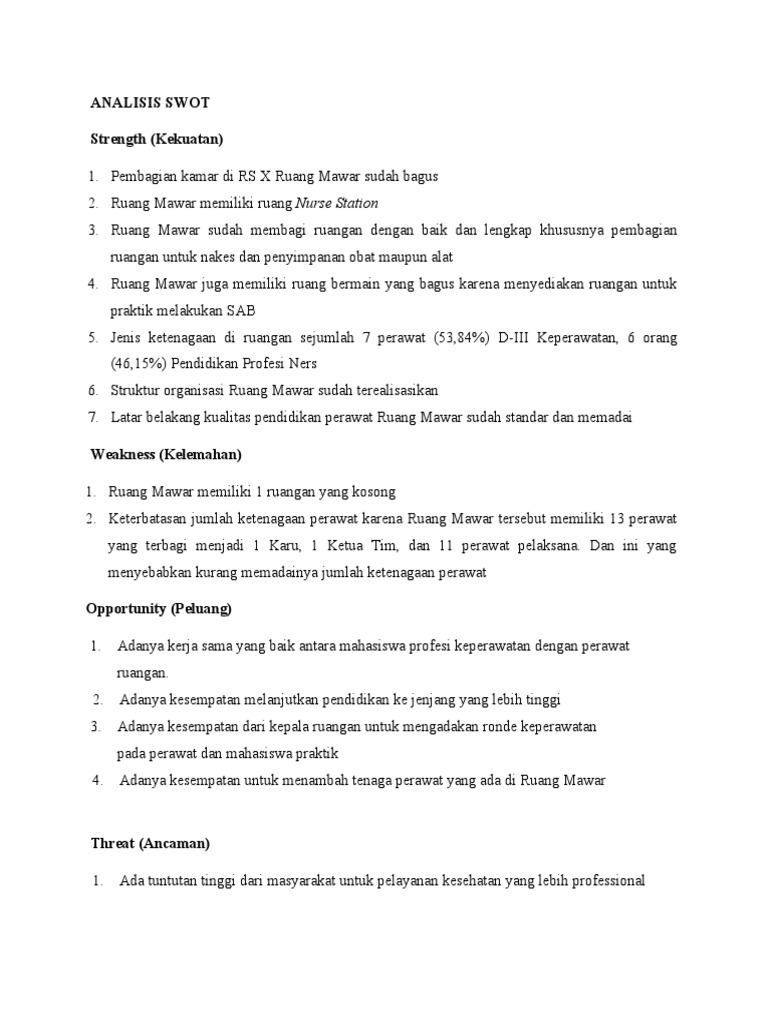 ANALISIS SWOT Lengkap | PDF