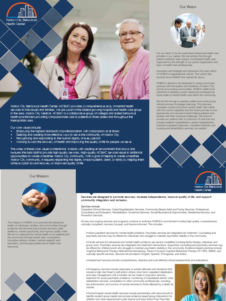 Harbor City Behavioral Health Center Brochure | PDF | Recovery Approach ...
