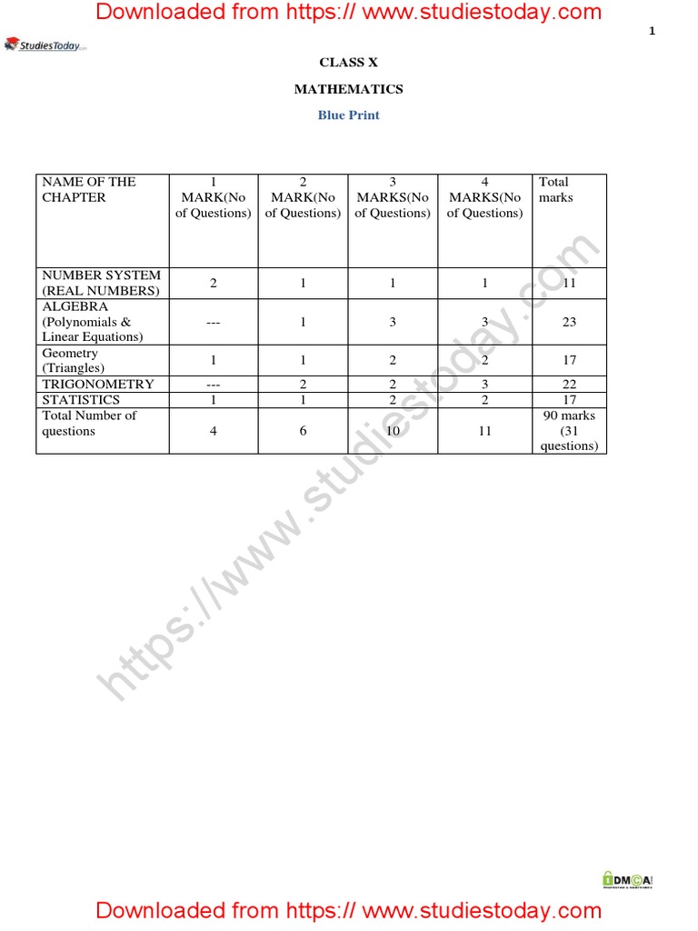 CBSE Class 10 Maths Question Paper 2020 | PDF | Rational Number | Triangle