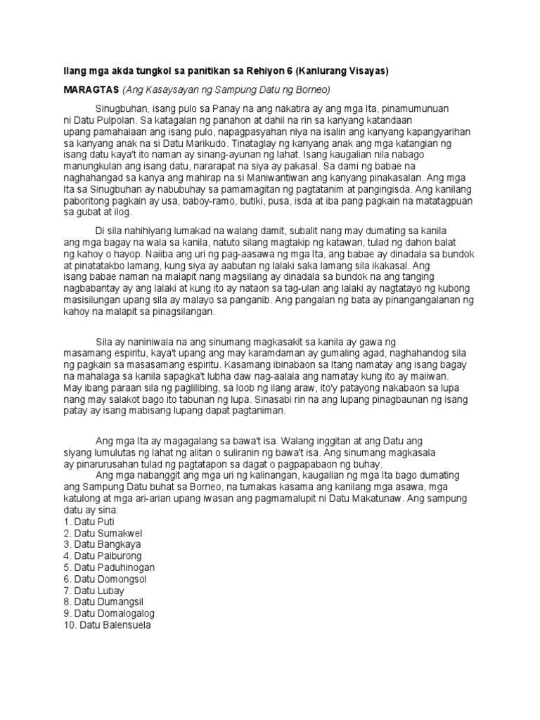 Ilang Mga Akda Tungkol Sa Panitikan Sa Rehiyon 6 | PDF