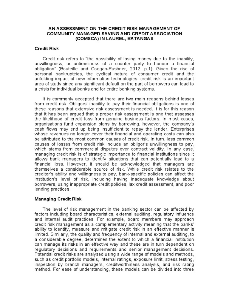 Credit Risk Management | PDF | Credit Risk | Credit