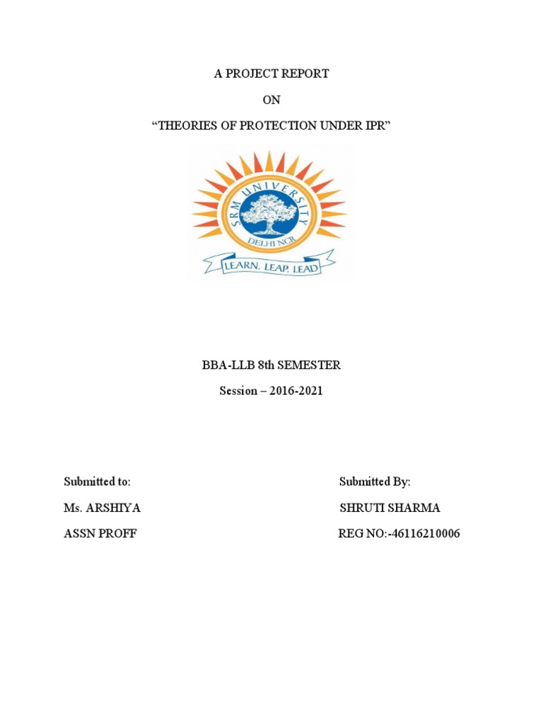 IPR Project | PDF | Intellectual Property | Property