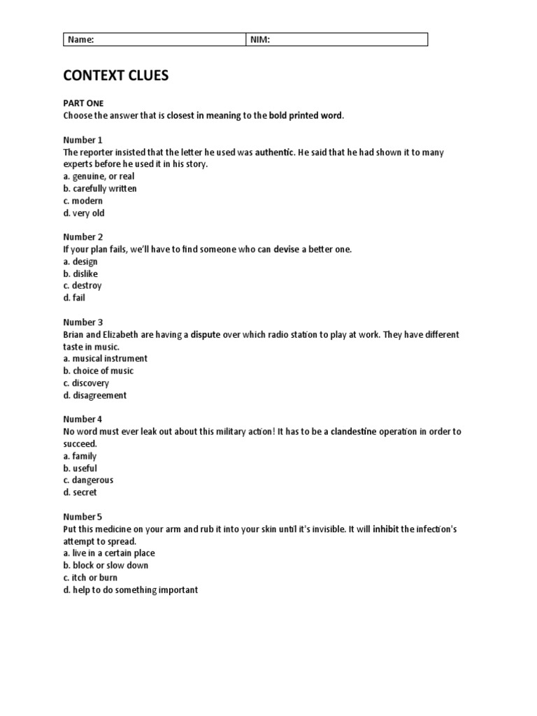 05 - F - CONTEXT CLUES - Assessment | PDF | Fake News Website | News