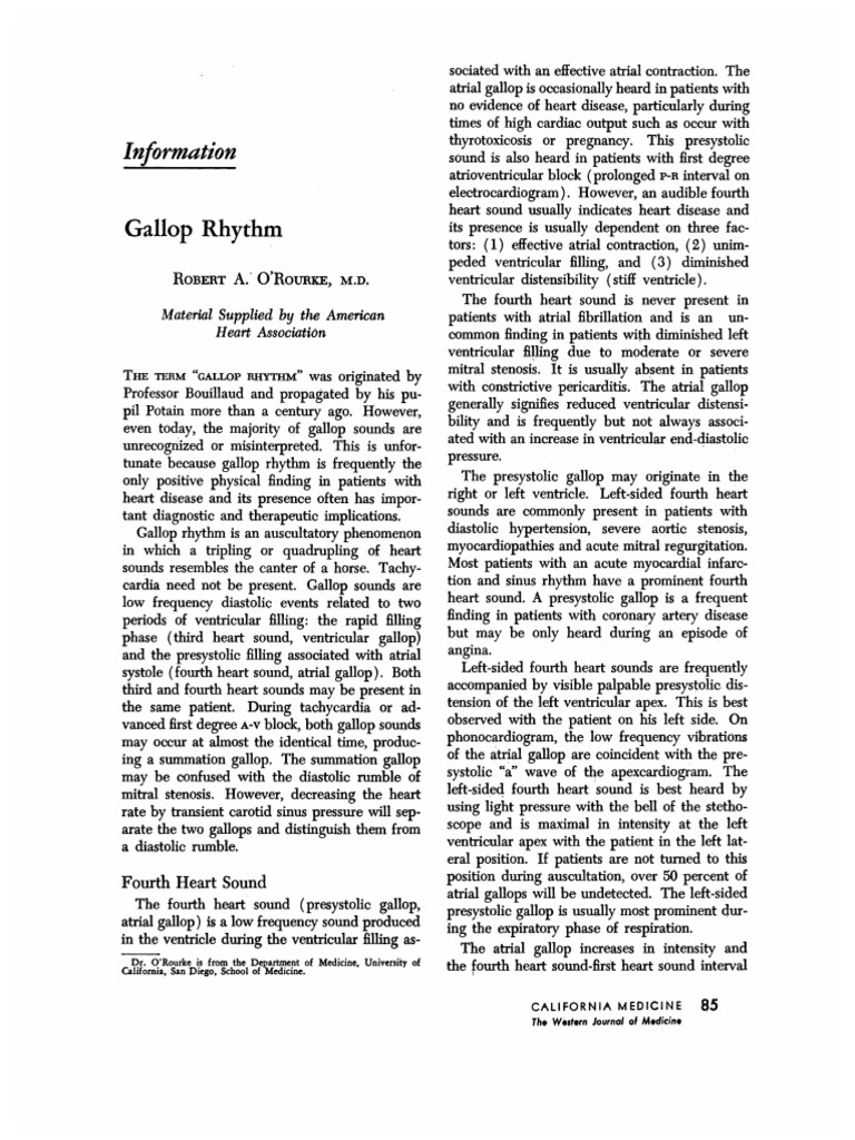 Atrial and Ventricular Gallop Sounds Explained | PDF | Diastole | Heart