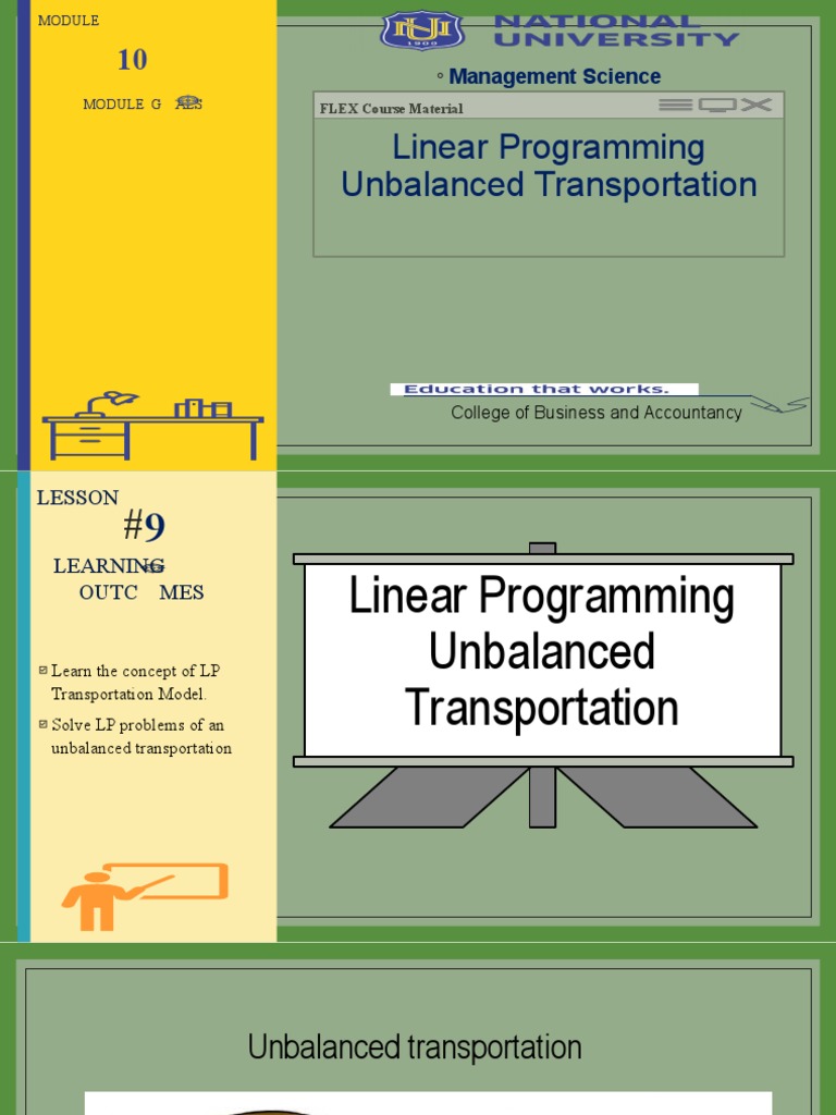 Unbalanced Transportation Problem Overview | PDF | Mathematical ...