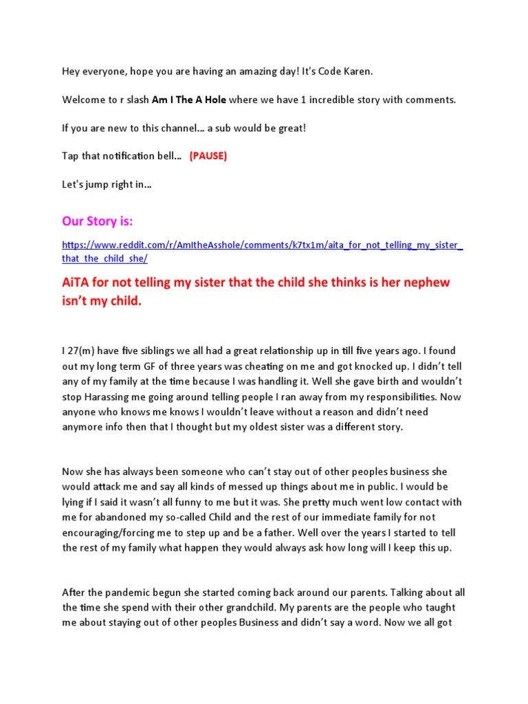 65th Video's Script | PDF | Parent And Child | Family