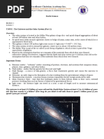 Earth and Life Science Reviewer PDF | PDF | Meteoroid | Planets