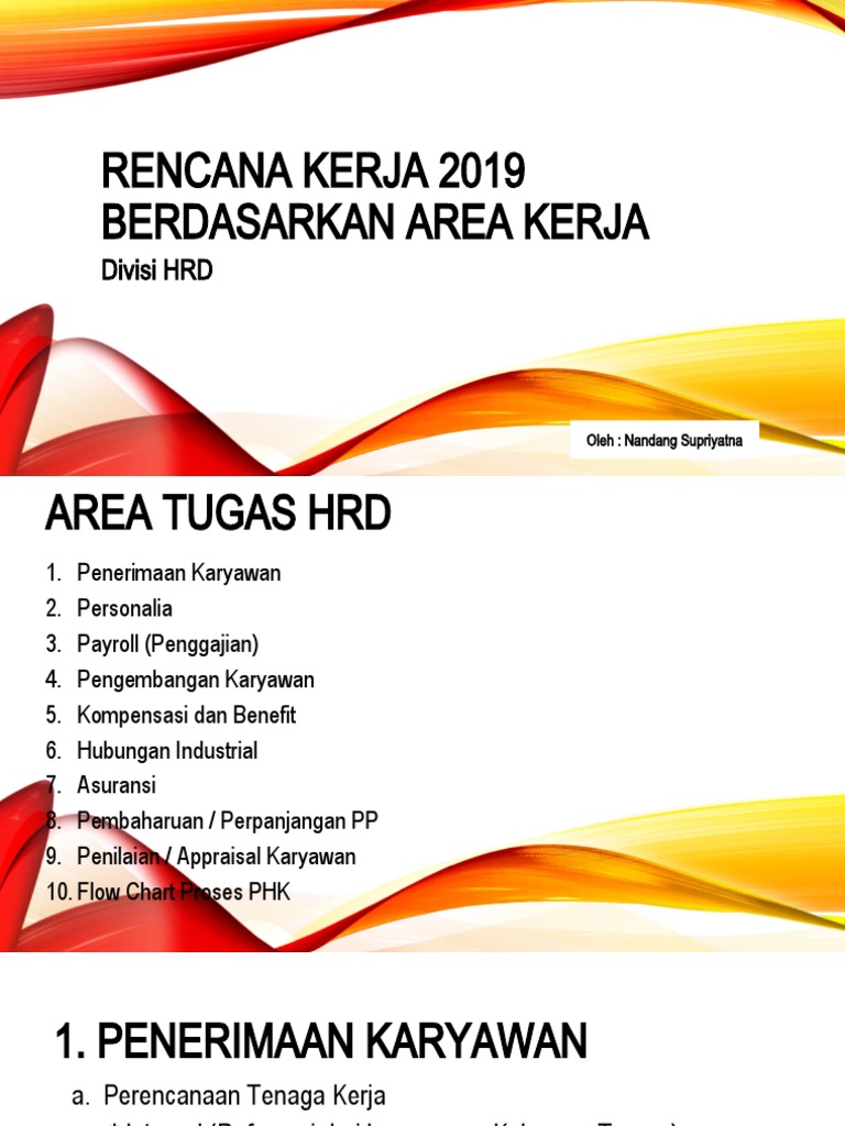 Agenda Kerja HRD Ga New | PDF