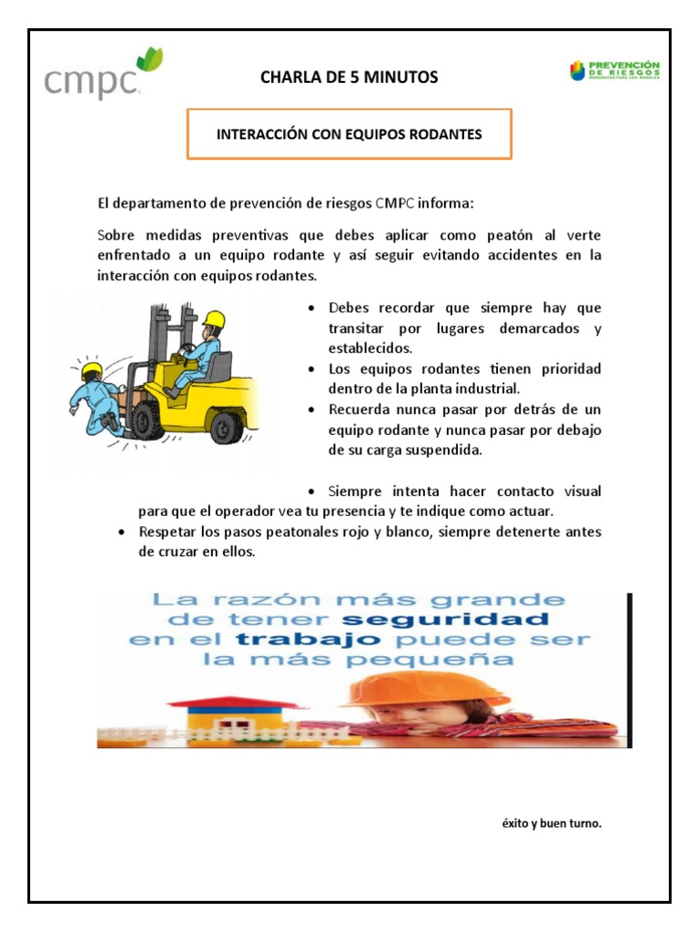 FORMATO CHARLAS Interaccion Con Equipo Rodante | PDF