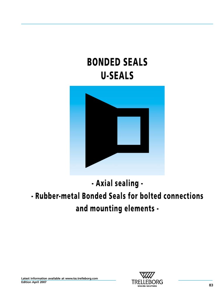 Bonded Seals U-Seals: - Axial Sealing - Rubber-Metal Bonded Seals For ...