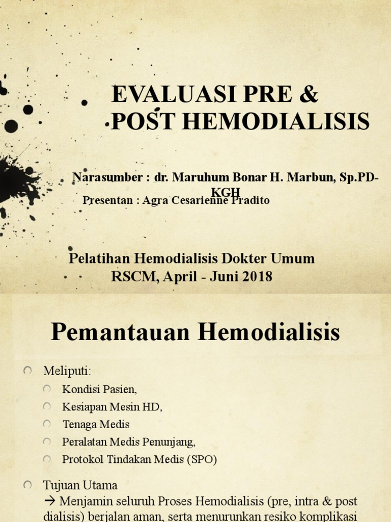 Evaluasi Pre-Post HD | PDF