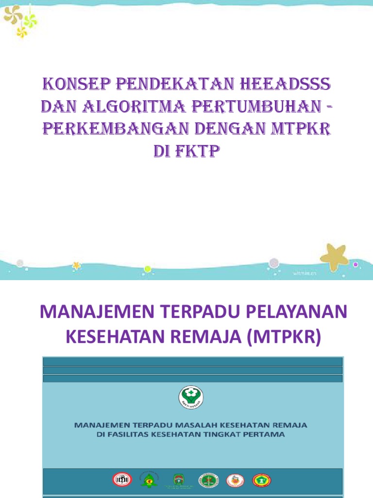 Penggunaan Algoritme MTPKR Dan HEEADSSS | PDF