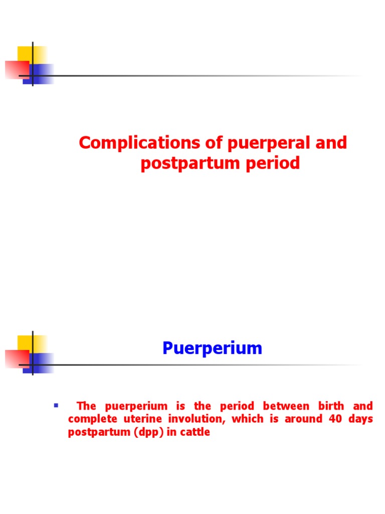 Complications of Puerperal and Postpartum Period | PDF | Uterus ...