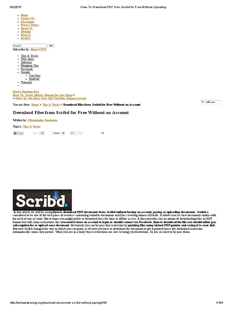Files From Scribd For Free Without An Account | Download Free PDF ...