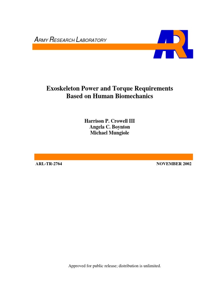 Exoskeleton Power and Torque Requirements Based On Human Biomechanics ...