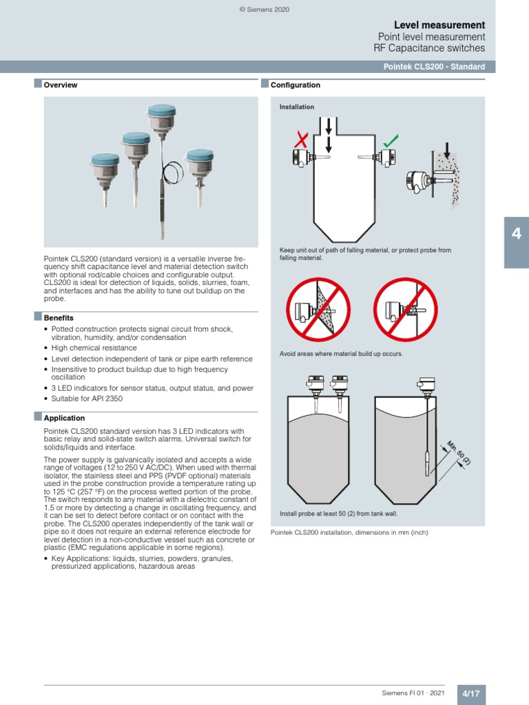 Configuration: Point Level Measurement RF Capacitance Switches | PDF