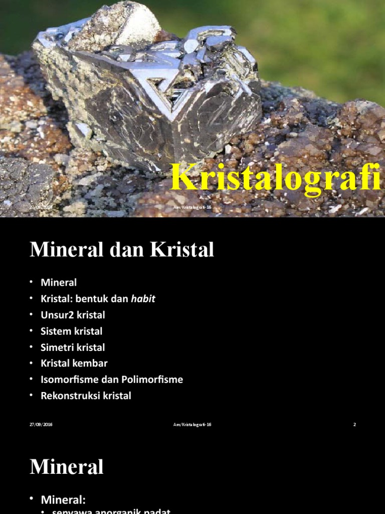 Kristalografi - Machali Muchsin | PDF | Teknologi & Rekayasa