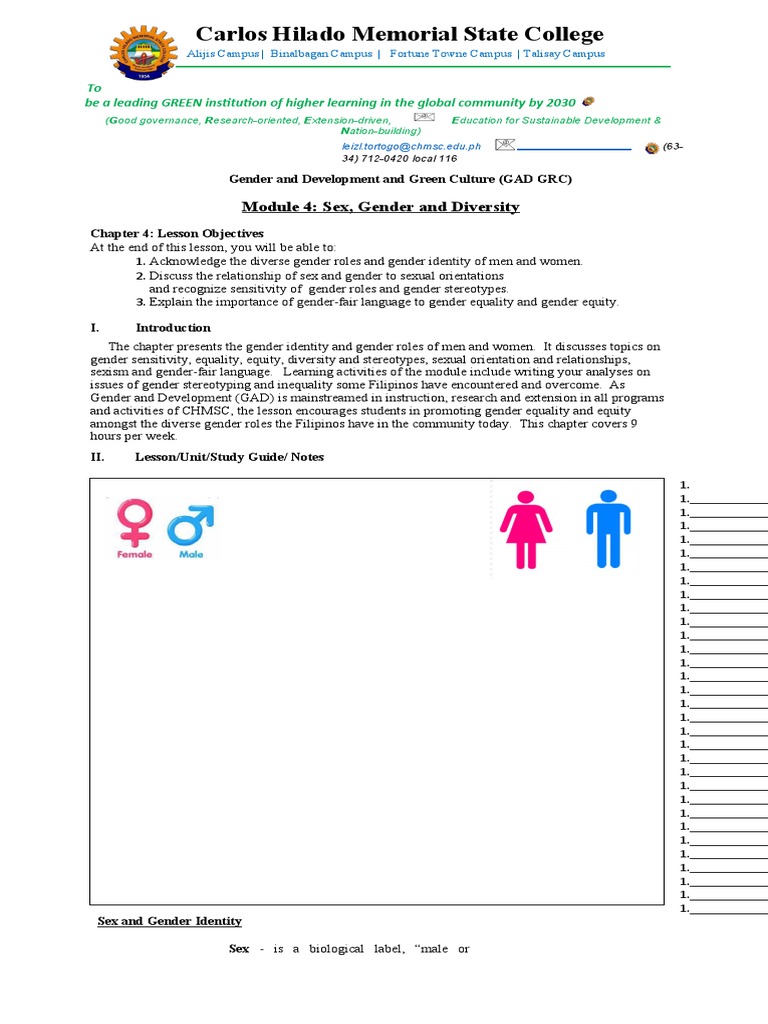 MODULE 4 - Sex, Gender and Diversity | PDF | Lgbt | LGBTQIA+ Studies