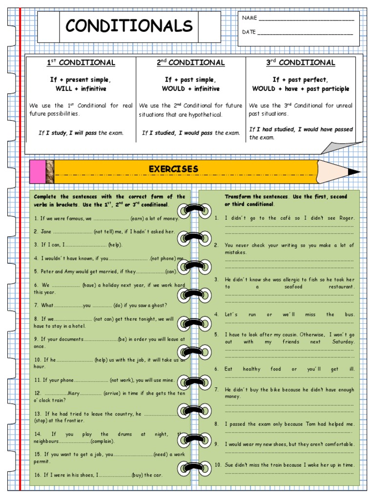 First - Second - and - Third - Conditionals | PDF | Linguistics | Languages