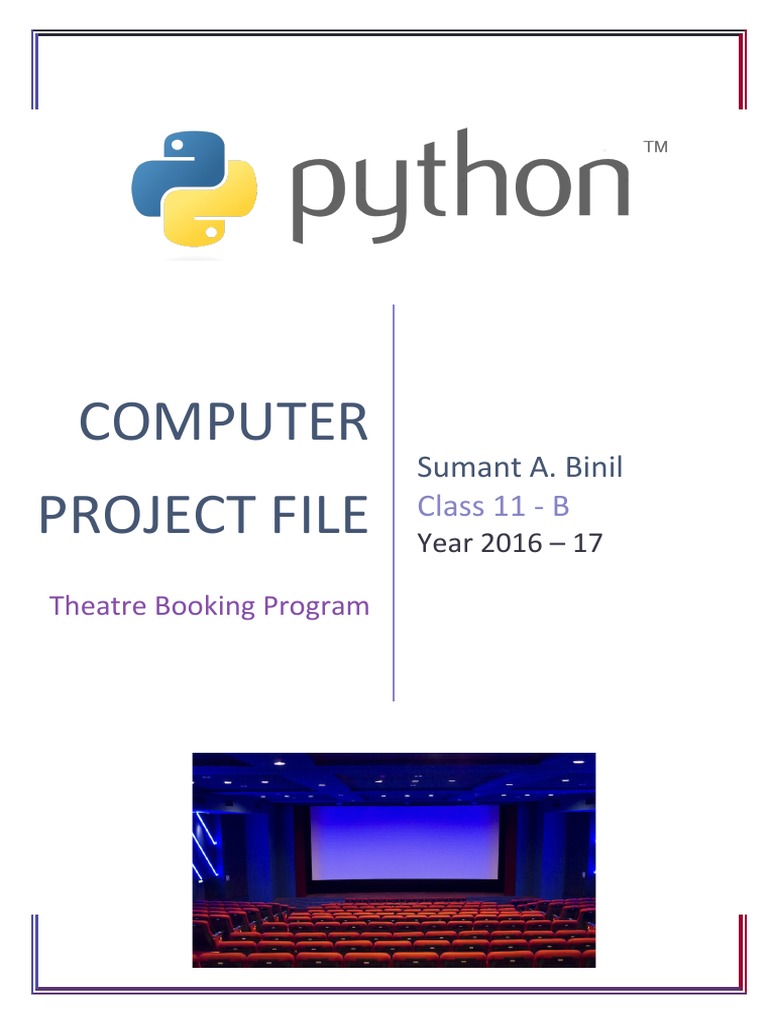 Movie Ticket Booking Python | PDF | Python (Programming Language ...