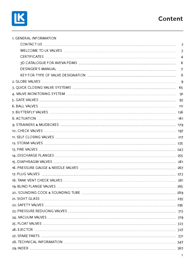 LK Valves Product Catalogue Rev. 6 | PDF | Valve | Building Engineering