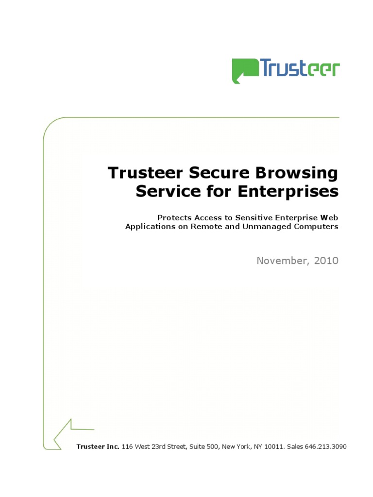 Trusteer Secure Browsing Service For Enterprises: November, 2010 | PDF ...