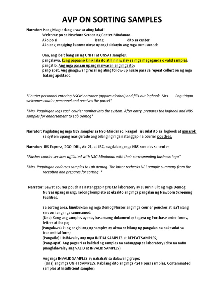 AVP Script - Edited | PDF