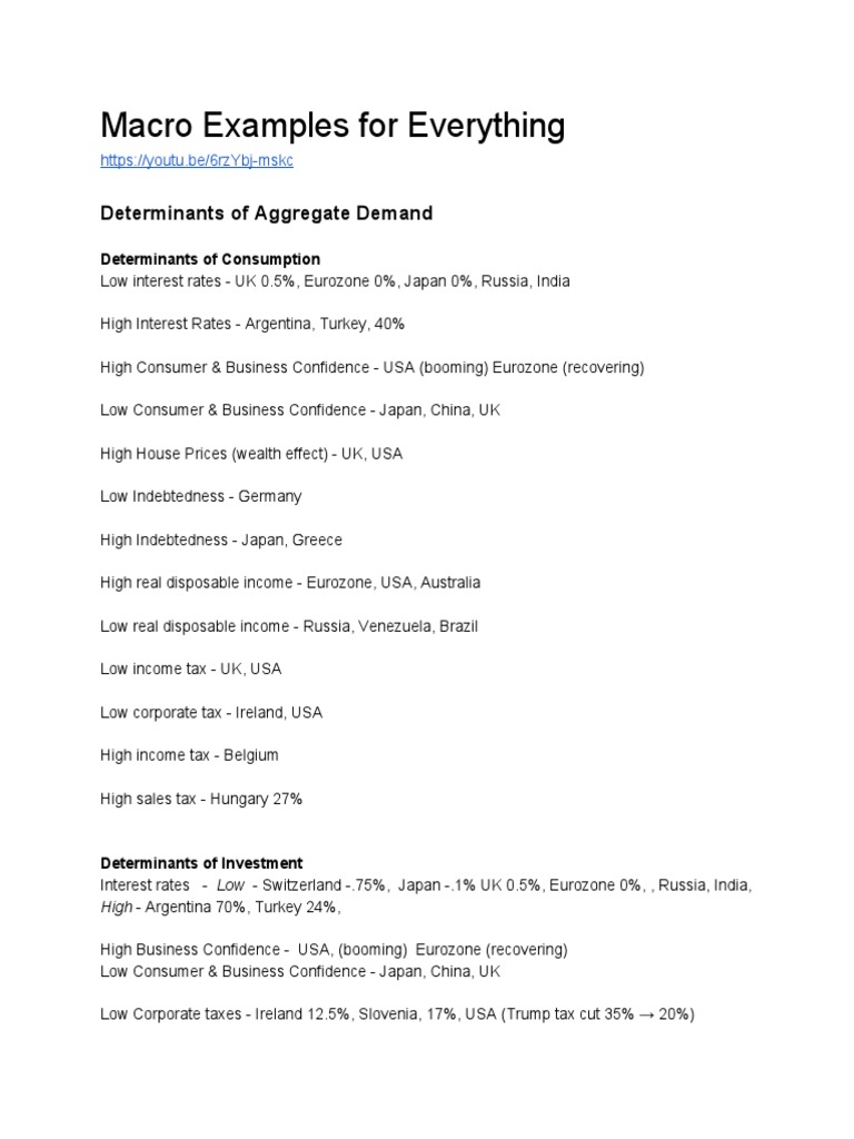 Macro Examples For Everything by EconplusDal | PDF | Exchange Rate ...