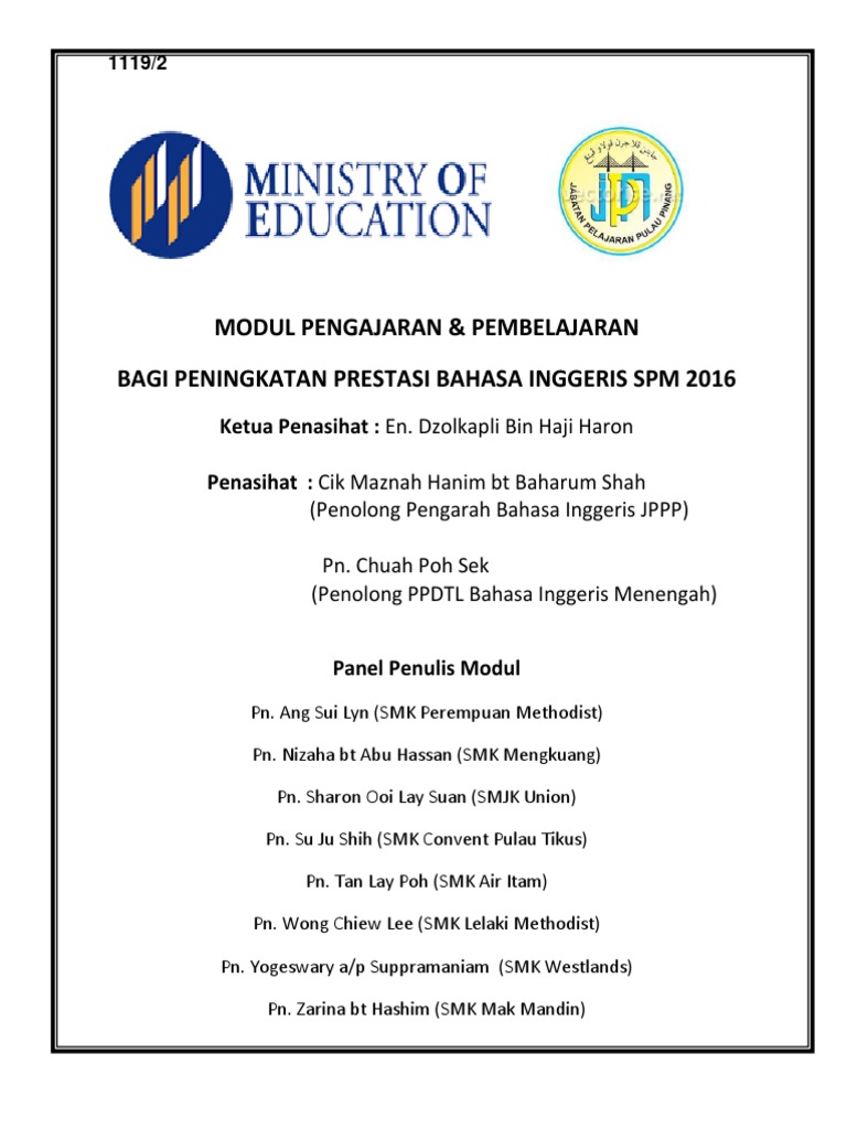 Modul PDP Bi SPM Paper | PDF | Reading Comprehension | Educational ...