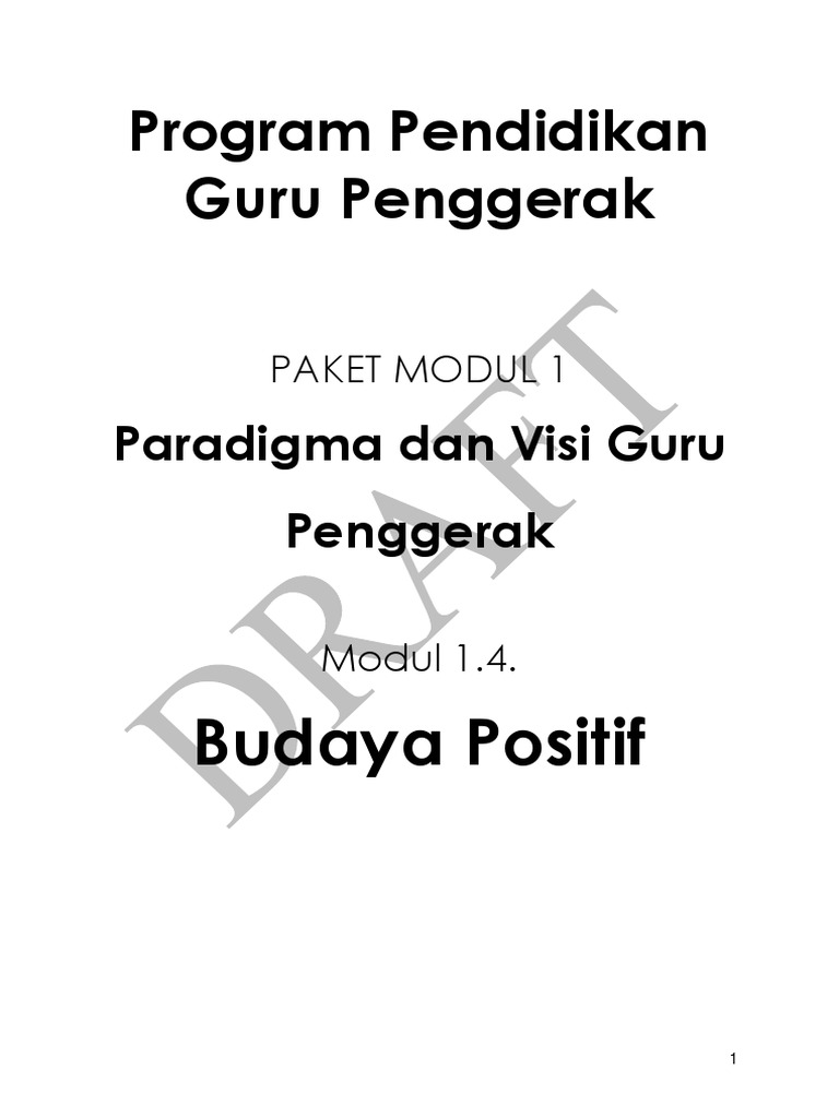 1.4. Modul CGP - Budaya Positif | PDF