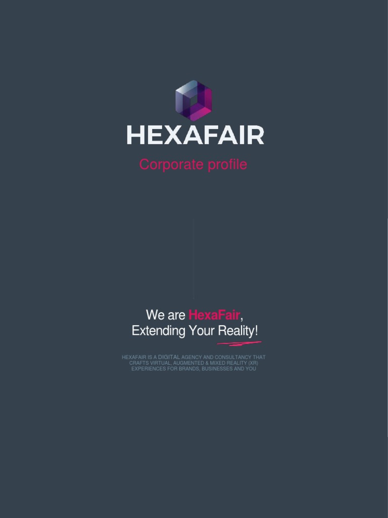 HexaFair CorporateProfile 2021 | PDF | Virtual Reality | Augmented Reality