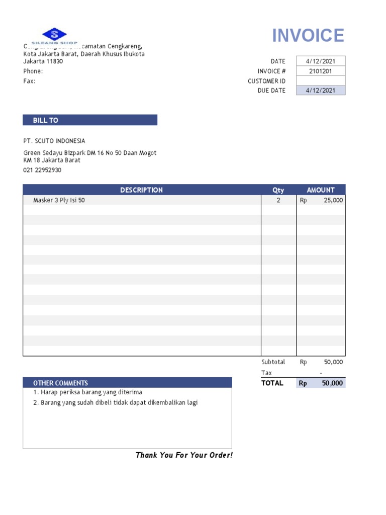 Invoice Template | PDF