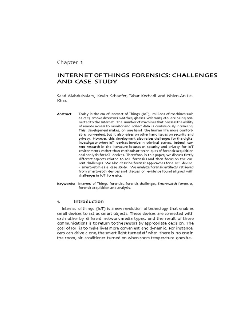 Internet of Things Forensics: Challenges and Case Study | PDF | Smartwatch | Internet Of Things